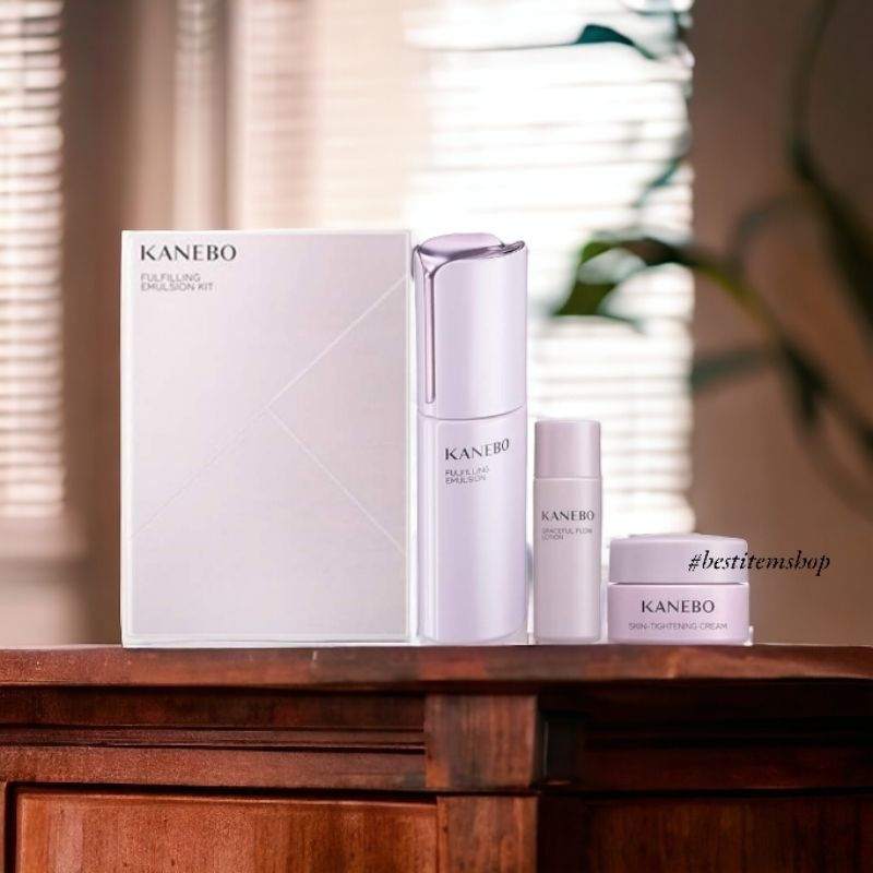 Jual kanebo fulfilling emulsion kit 100ml + free lotion 30ml + free kanebo skin tightening cream ...