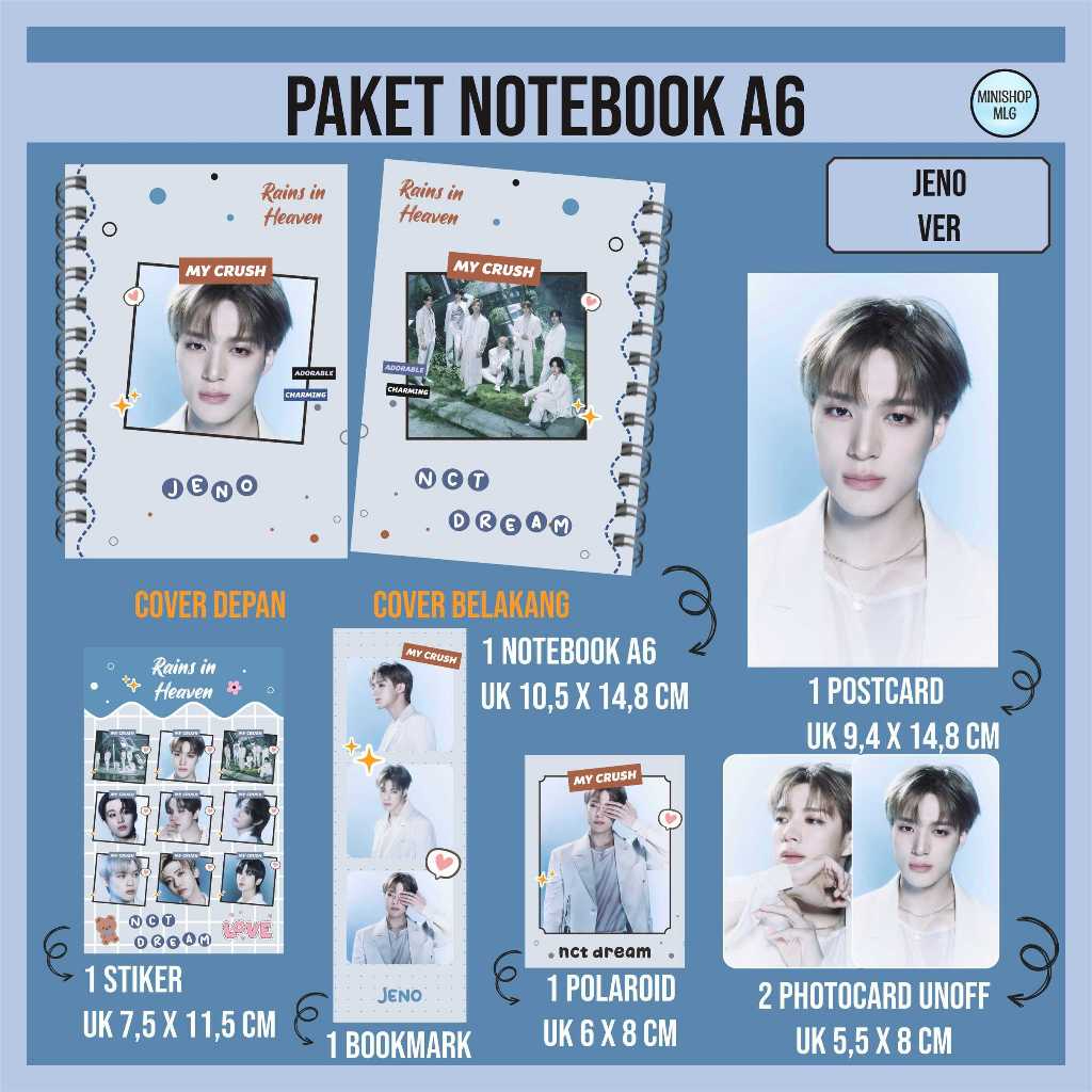 Jual (FREEBOX) PAKET HEMAT NOTEBOOK BERGARIS NCT DREAM UNOFFICIAL ...