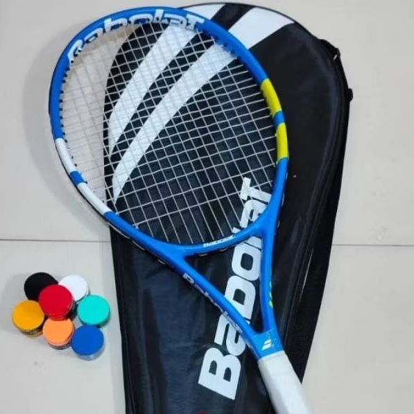 Jual Raket Tenis Lapangan Nadal Blue Siap Pakai Ada Tas Free Grip Cocok ...
