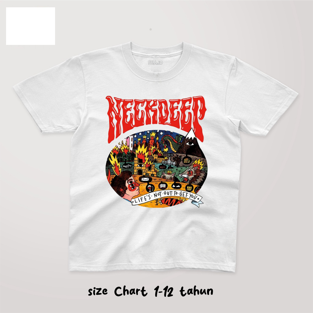 Jual Baju Kaos Anak Band NECK DEEP cotton combed 24s | Shopee Indonesia