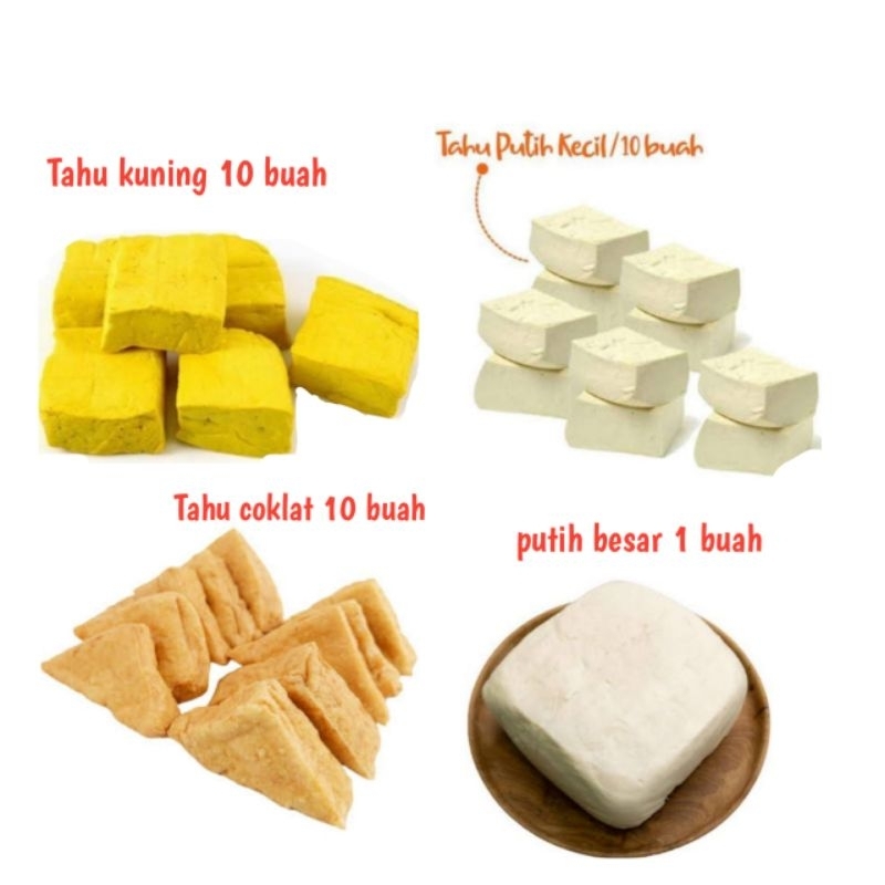 Jual ANEKA TAHU & ONCOM SEGAR/TAHU KUNING/TAHU PUTIH/TAHU CINA/TAHU ...