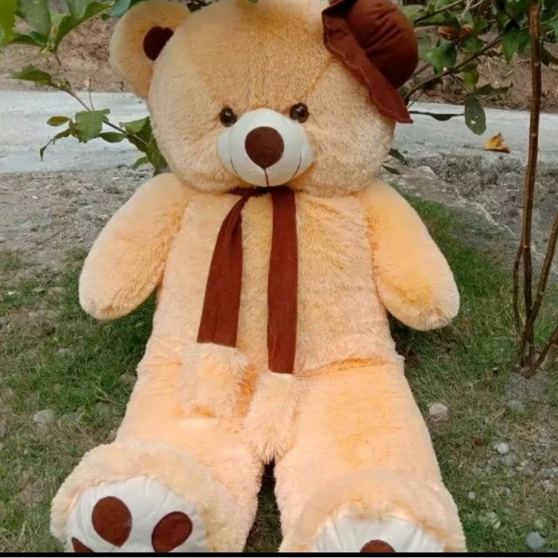 Jual Boneka teddy bear syal topi telapak JUMBO 90cm | Shopee Indonesia