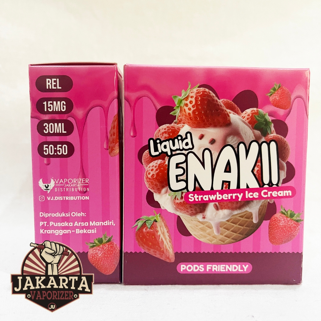 Jual LIQUID ENAK STRAWBERRY ICE CREAM PODS FRIENDLY 30ML 15MG BY VJ ...