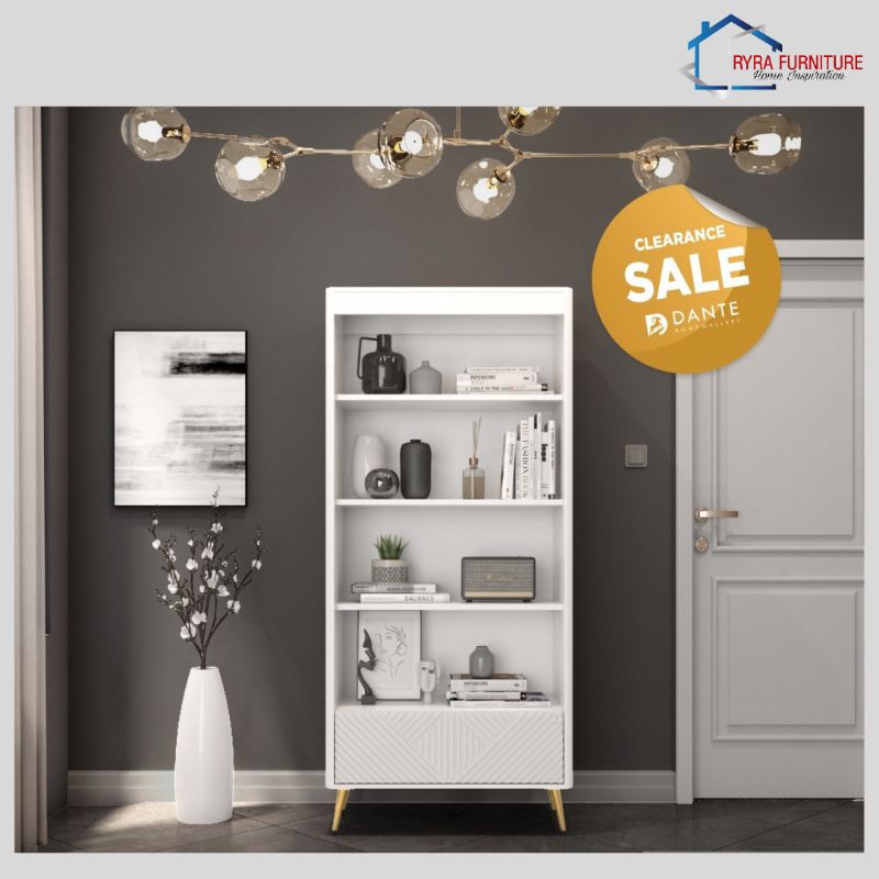 Jual DANTE - D'ARTE BC 80 - RAK BUKU PUTIH/LEMARI DISPLAY PUTIH/LEMARI ...