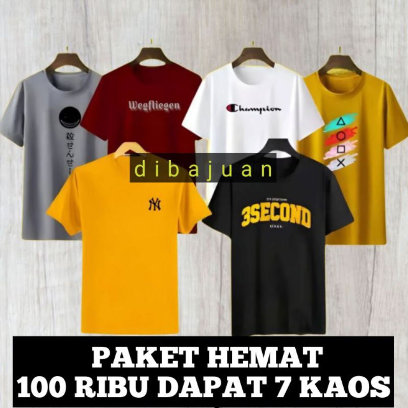Jual Kaos Pria 100 ribu dapat 7 Kaos Motif Cewek Cowok Kaos Dewasa ... Jual Kaos Pria 100 ribu dapat 7 Kaos Motif Cewek Cowok Kaos Dewasa ...