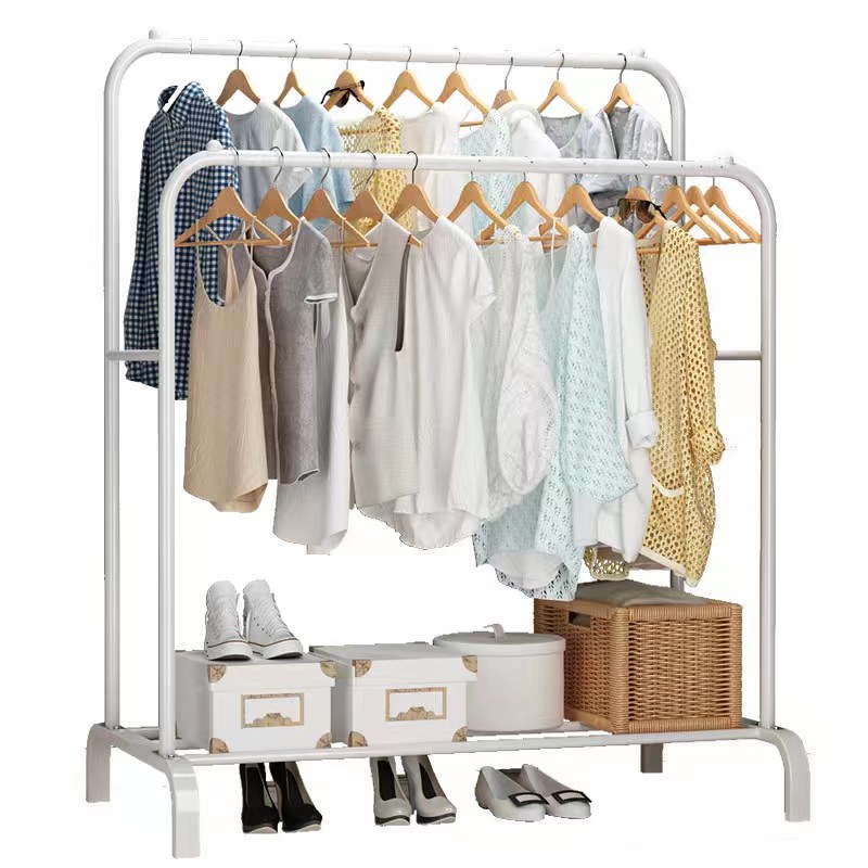 Jual Rak Pakaian Display Ganda Stand Hanger Serbaguna Gantungan Baju ...