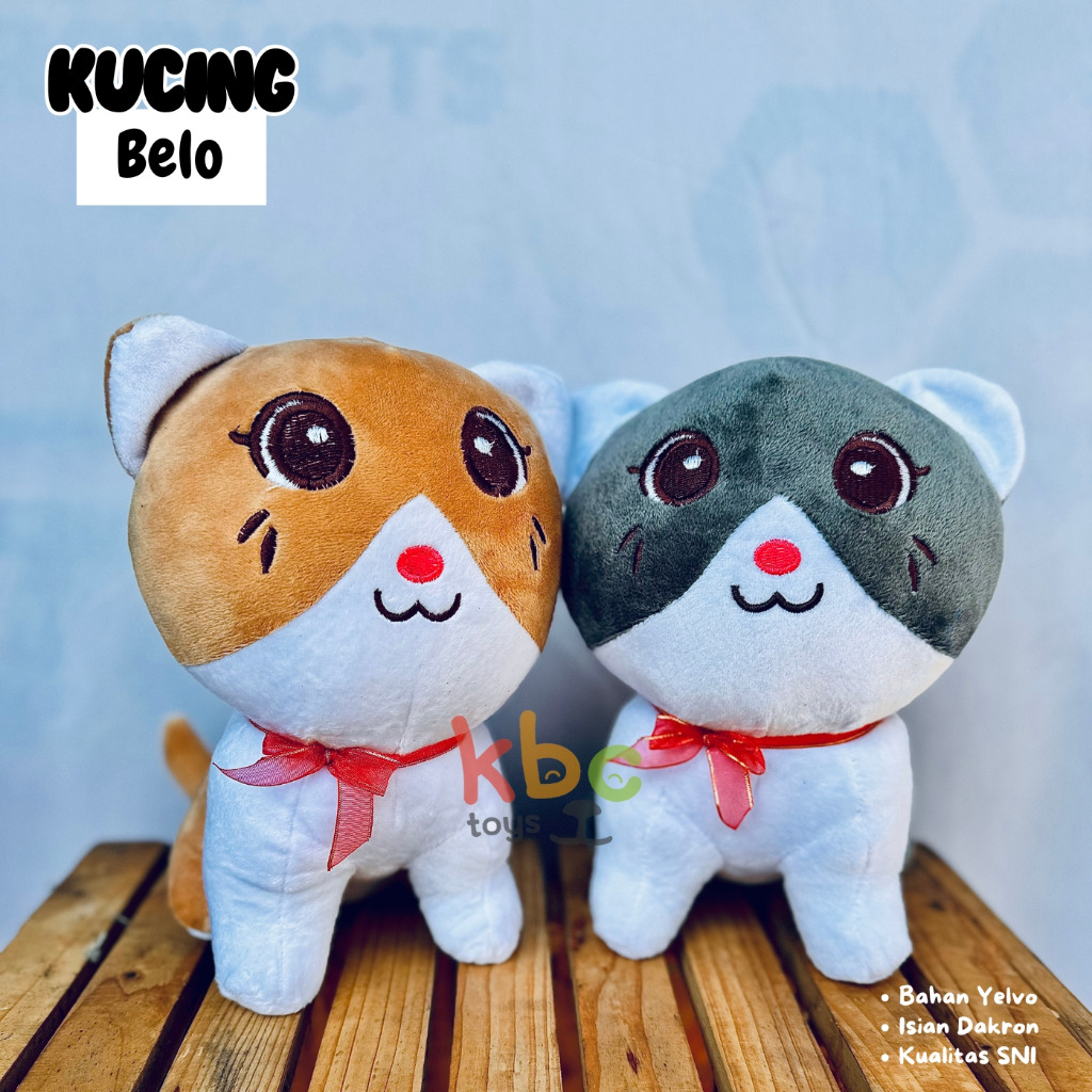 Jual Terbaru Boneka kucing Neko / Boneka Kucing Mata Belo Lucu 25 CM ...