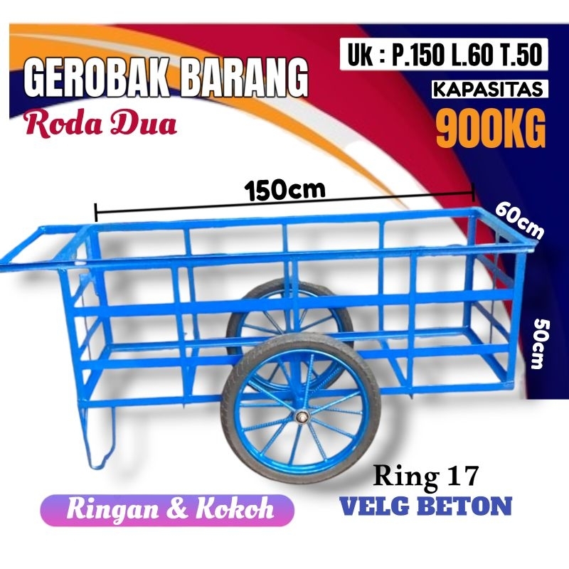 Jual Gerobak Besi /wheelbarrow/Gerobak Dorong Serbaguna Roda Dua ukuran ...