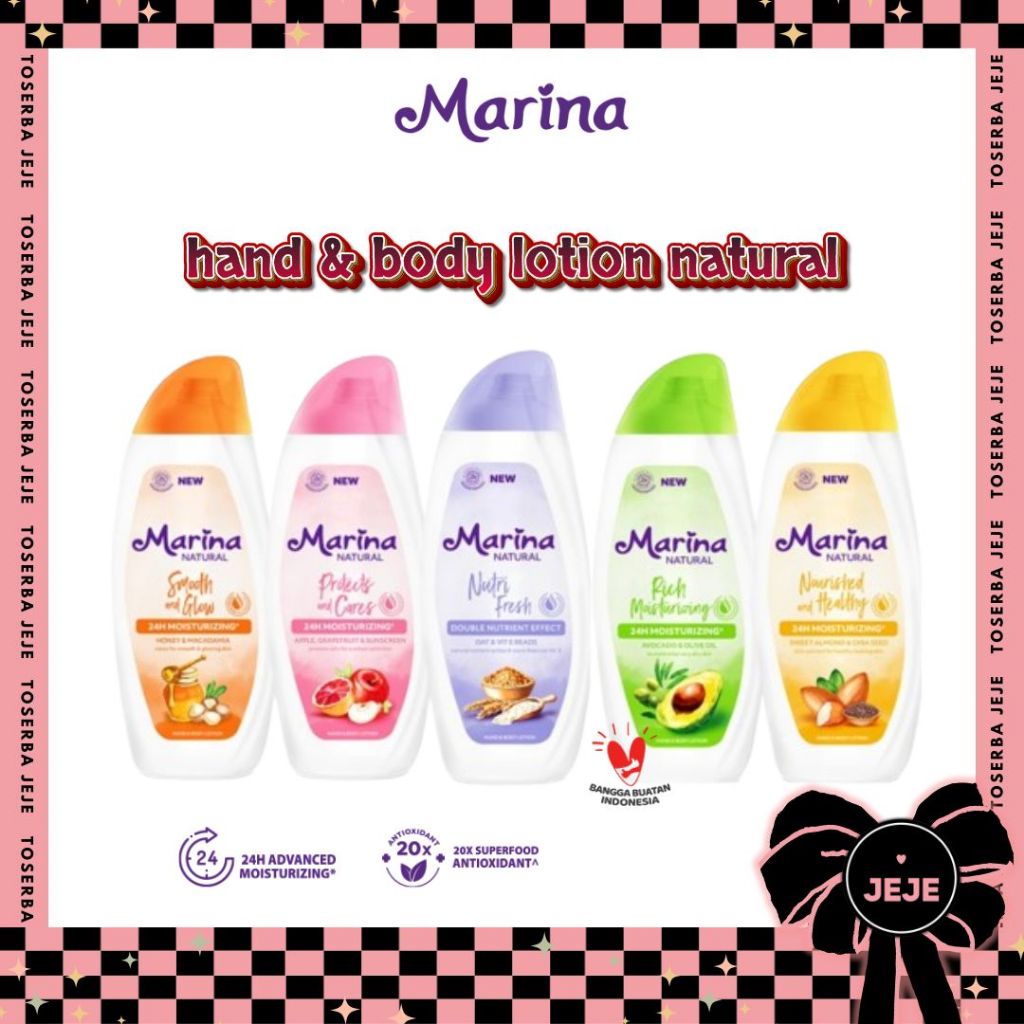 Jual Marina Hand Body Lotion Natural 94ml / 188ml | Shopee Indonesia