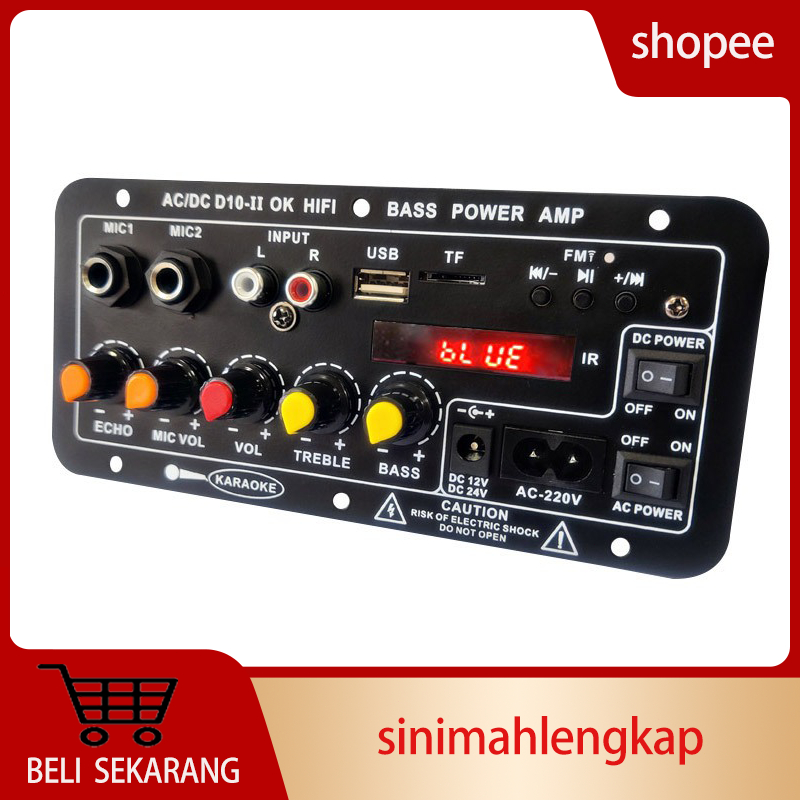 Jual Amplifiers Untuk 8-12 Inci Speaker AC 220V 12V 24V Penguat ...