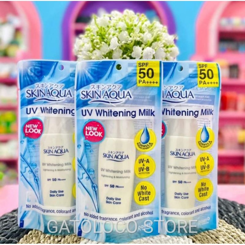 Jual SUNSCREEN SKIN AQUA (UV Whitening Milk) perawatan wajah | Facial ...