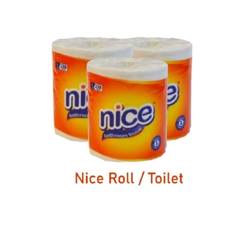 Jual Nice Toilet Core Non Emboss 1 Roll 238 Sheet 2 Ply Gulung Halus ...