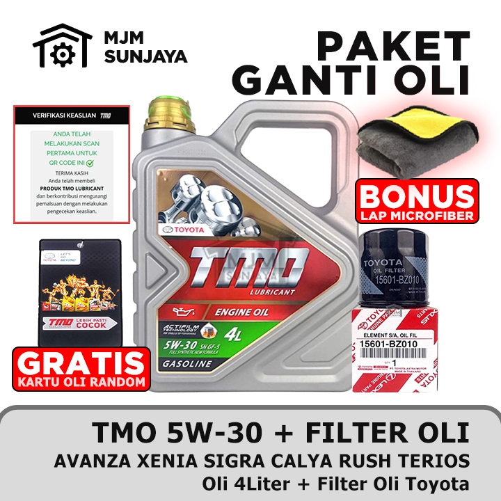 Jual [GRATIS FILTER OLI] PAKET Ganti Oli Mesin TMO HIJAU SAE 5W-30 4 ...