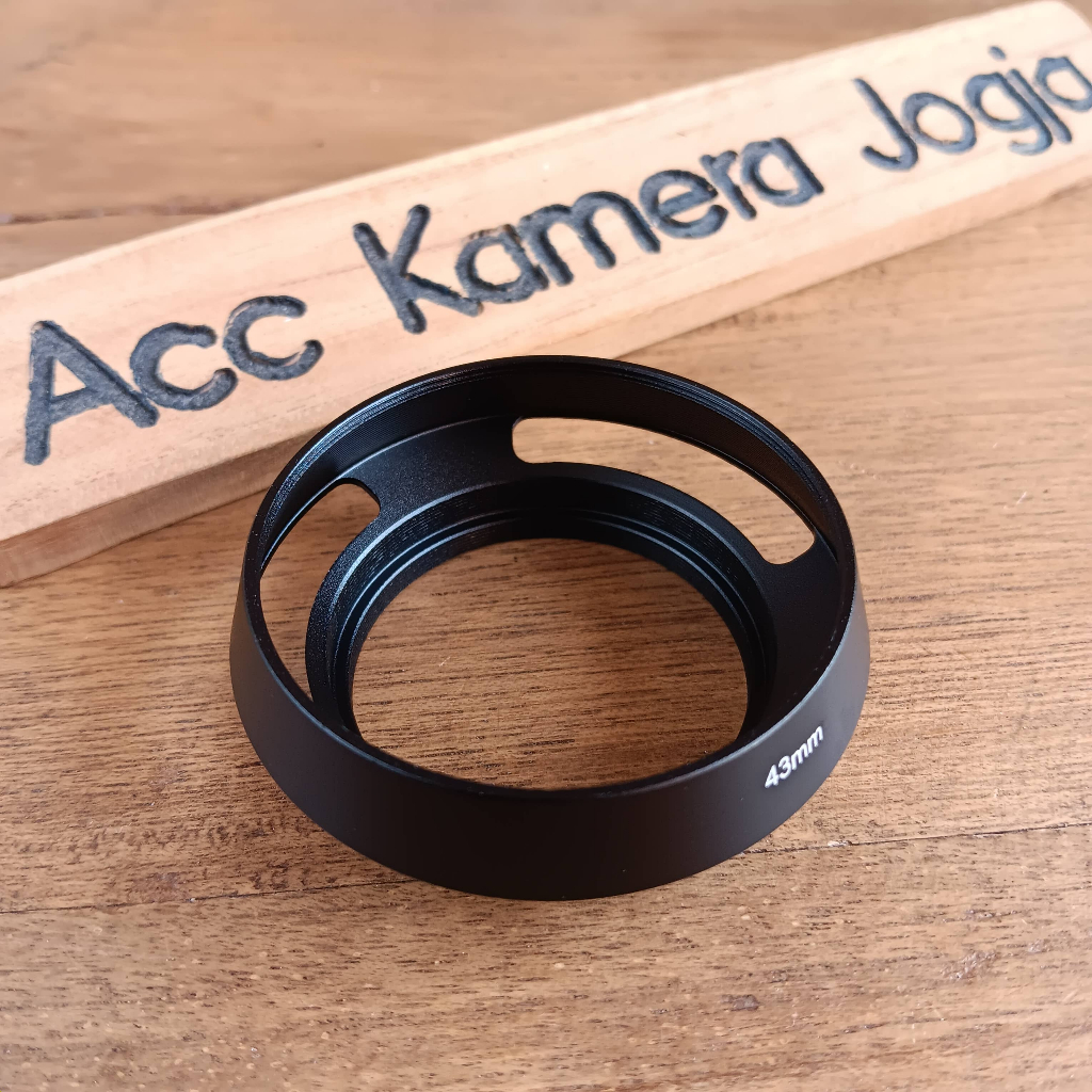 Jual Vented Metal Hood Lens Black Ukuran Ring Filter Lensa 43mm ...