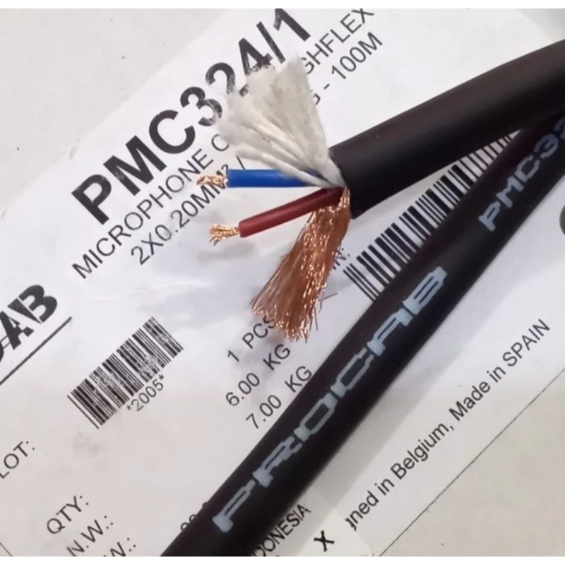 Jual Kabel audio Procab Pmc 324 original Belgium Eceran Per 5 meter | Shopee Indonesia