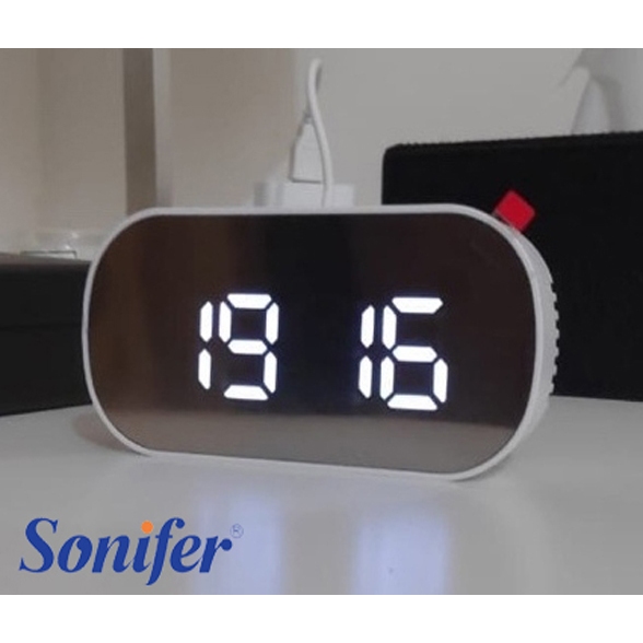 Jual Sonifer Jam Meja Digital Alarm LED Mirror Clock DS-6637 | Shopee ...