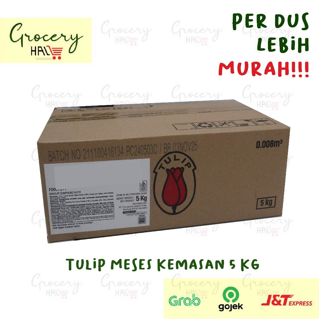 Jual [ HARGA DUS ] TULIP MESES KEMASAN DUS 5 KG [ COKELAT / WARNA WARNI ...