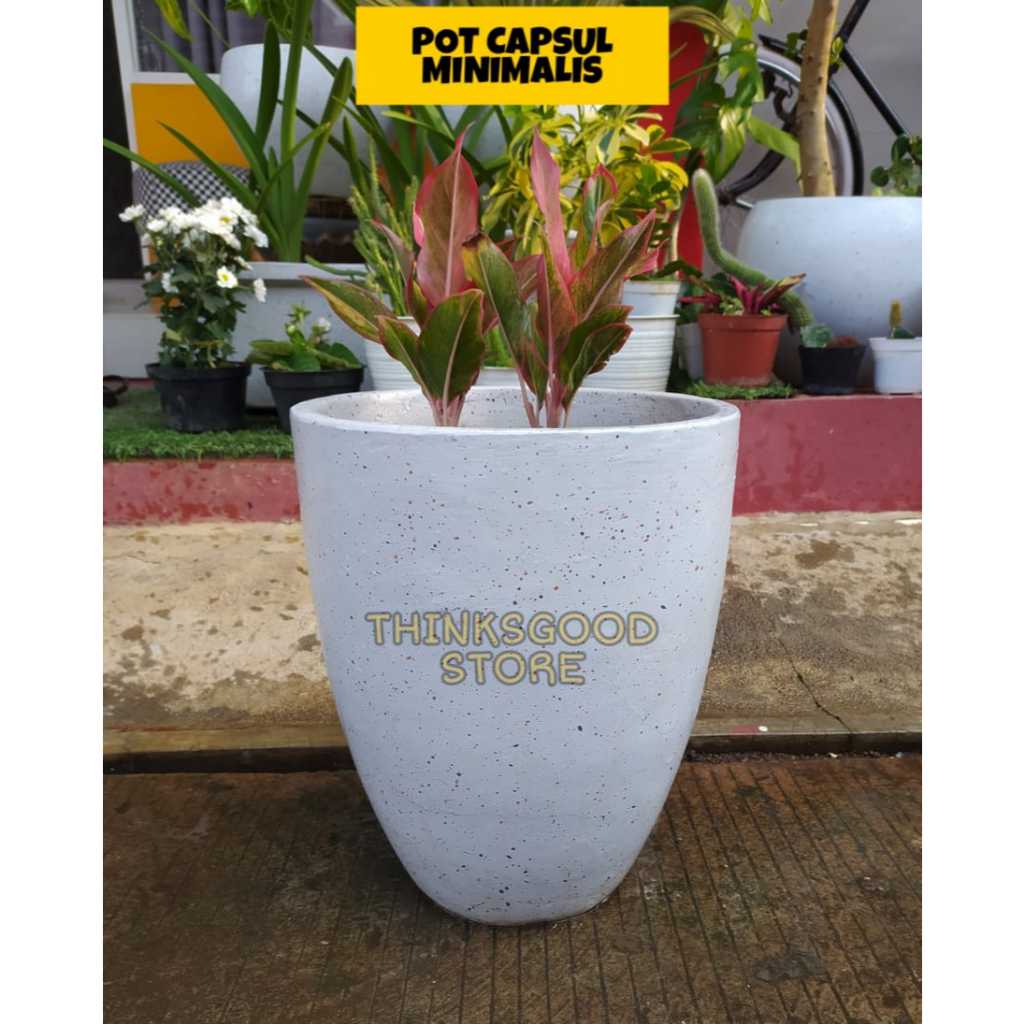 Jual POT BUNGA TANAMAN BESAR MINIMALIS SEMEN MURAH MEWAH VINTAGE ...