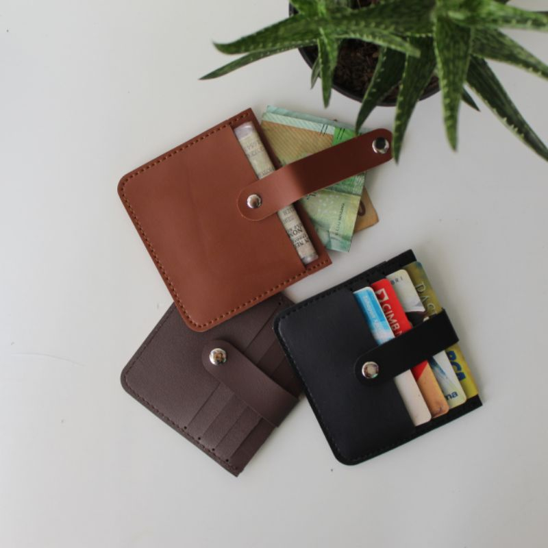 Jual Dompet Kartu Card Holder Kulit Pu Custom Grafir | Shopee Indonesia