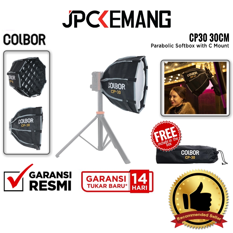 Jual Colbor CP30 Parabolic Softbox 30cm with C Mount Soft Box Studio Lighting CP 30 cm GARANSI ...