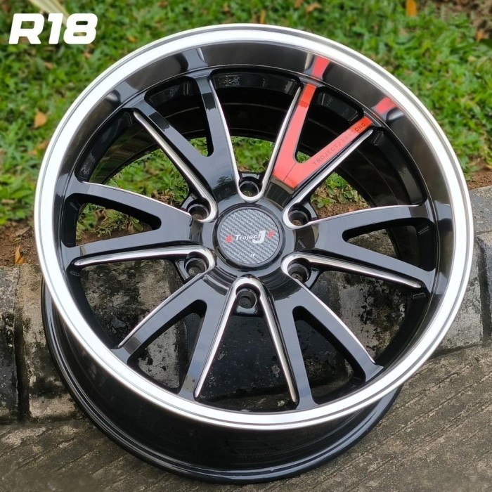 Jual velg mobil 18 PROJECT J BLACK CROME R18 Pajero Fortuner hilux Strada | Shopee Indonesia