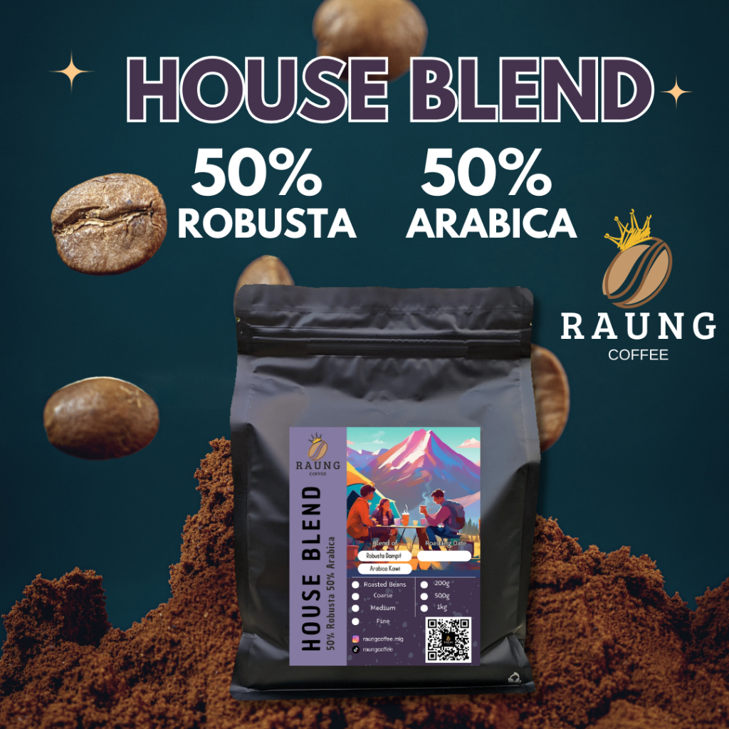 Jual Kopi House Blend 50% Robusta 50% Arabica | 500gr - 1kg | Espresso ...