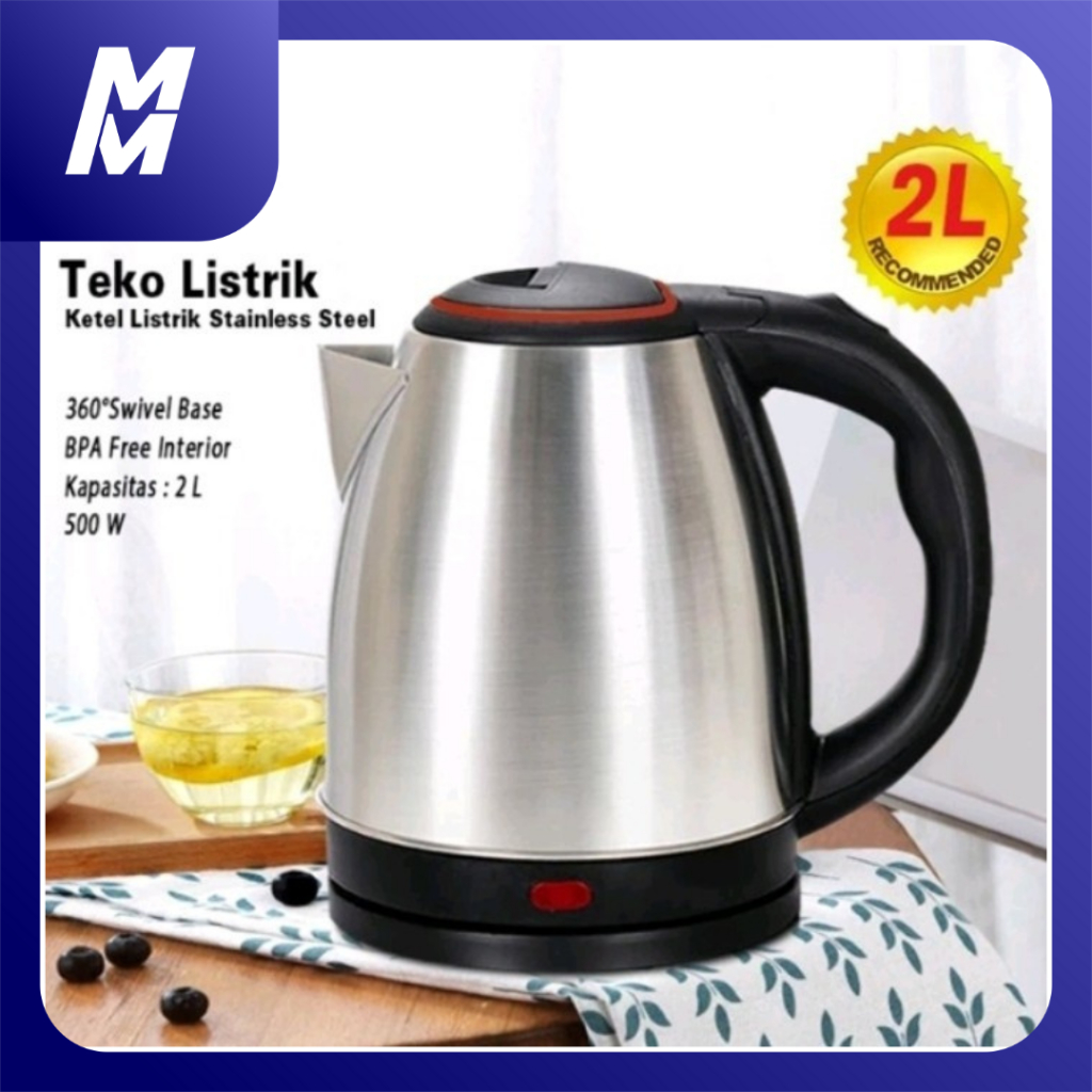 Jual Pemanas Air Portable Teko Listrik Stainless Steele Otomatis 2 ...