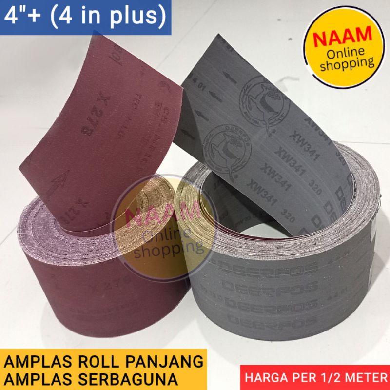 Jual (4"+) AMPLAS ROLL PANJANG PER 1/2 METERAN - AMPELAS ROL 4"+ PER 1/ ...