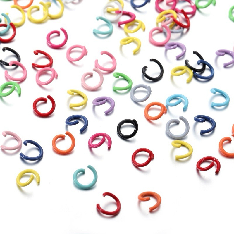 Jual [20gr] Open jump ring besi warna warni 8mm dan 10mm | Shopee Indonesia