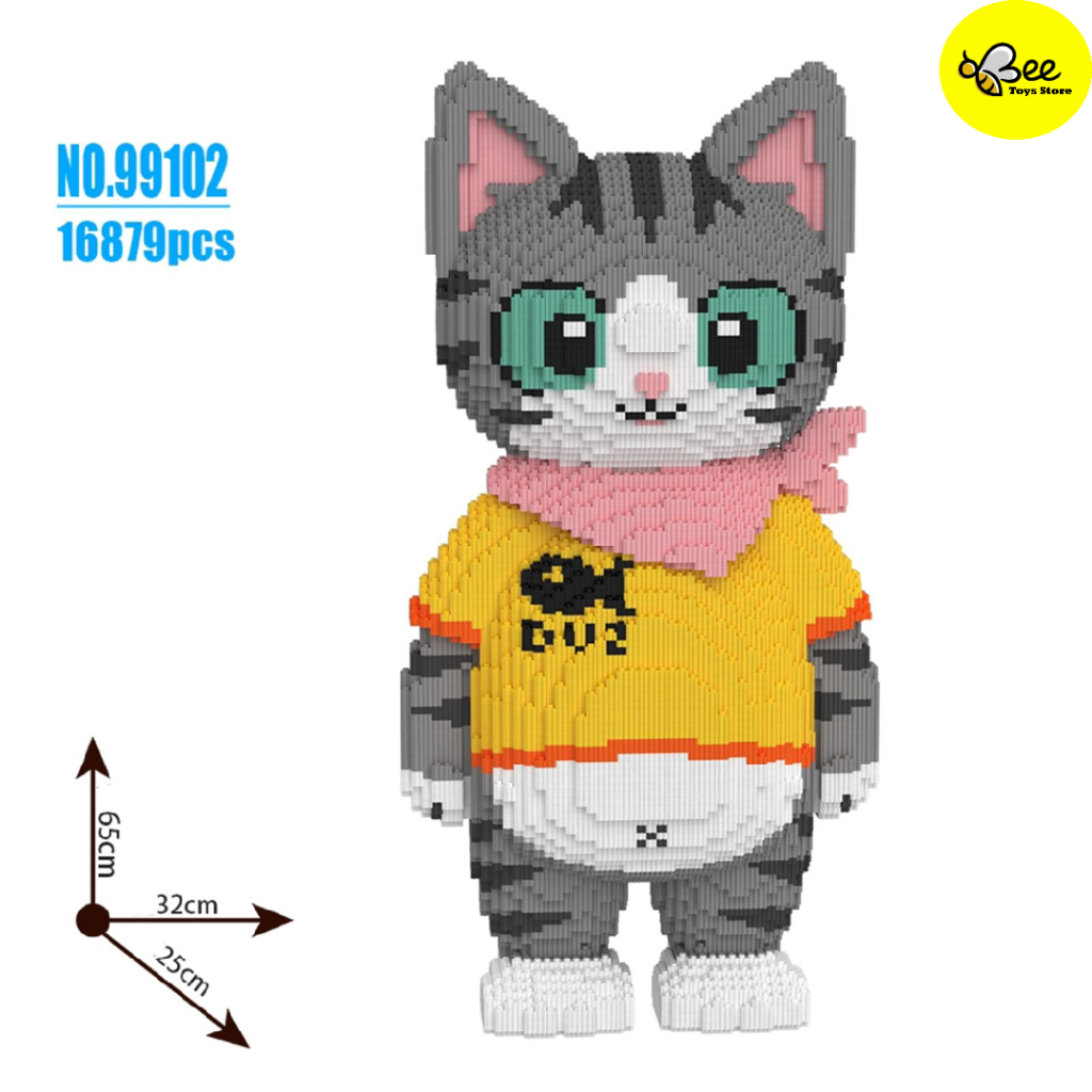 Jual Nano Blocks BIG/JUMBO CAT Series 3D Model,Mainan Blok Susun ...