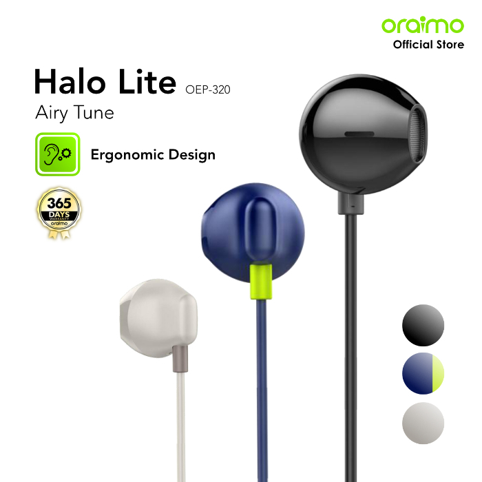 Jual Oraimo Wired Earphone Halo Lite OEP-320 Semi In-Ear Airy Tune ...