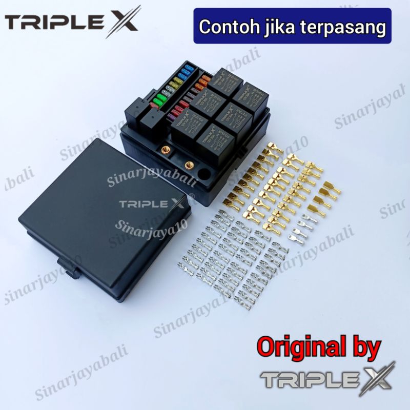 Jual kotak relay isi 8 box relay fuse 8relay 20sekring rumah tempat ...