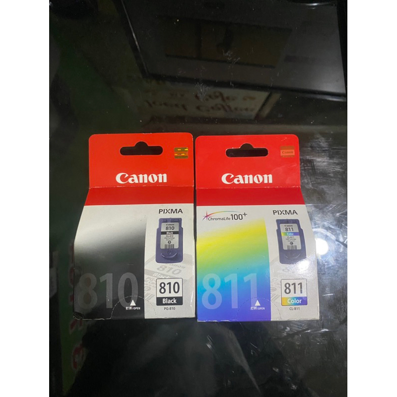 Jual 1 SET CATRIDGE CANON 810 & 811 BLACK COLOR ORIGINAL | Shopee Indonesia