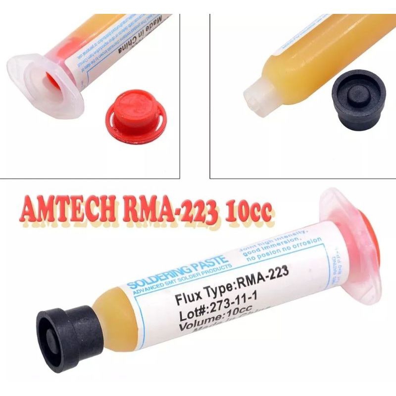 Jual Flux Pasta Amtech RMA-223 VOLUMe 10cc CAIRAN Solder ORIGINAL | Shopee Indonesia