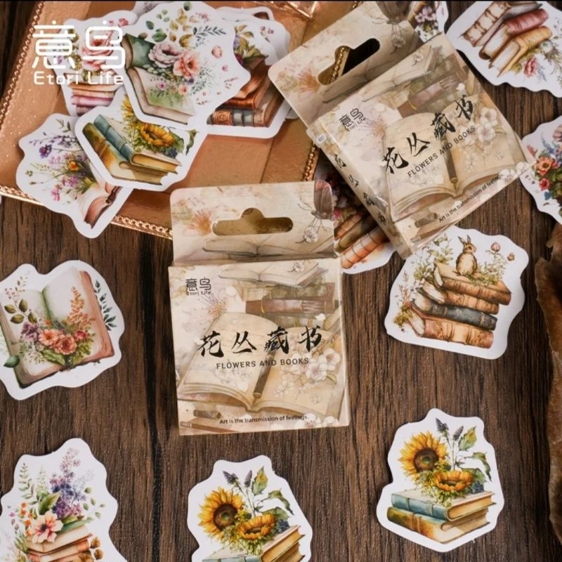 Jual HI526 Stiker 46pcs Tema Vintage Estetik Untuk Diary Buku Catatan ...