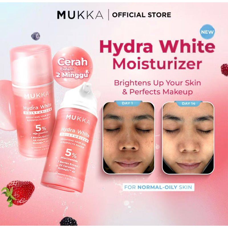Jual [NEW PRODUCT] Mukka - Hydra White Moisturizer 100ml Pelembap Wajah ...