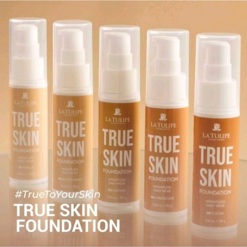 Jual La Tulipe True Skin Foundation | Netto 30 g | Shopee Indonesia