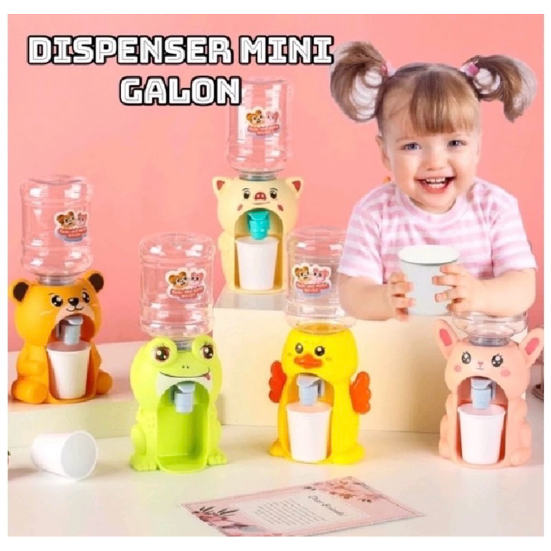 Jual Dispenser Mini Galon Portable Anak Air Minum Karakter Kodok Keropi ...