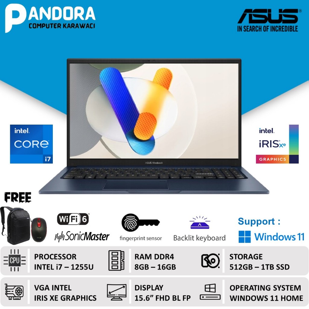 Jual LAPTOP CORE I7 GEN 12 ASUS VIVOBOOK 15 F1502ZA I7 1255U RAM 16GB ...