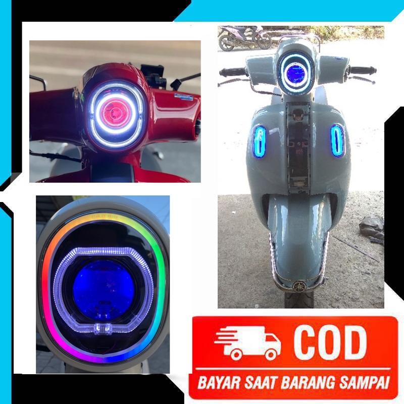 Jual Lampu Depan Biled FAZZIO Paket Lengkap Super Terang | Shopee Indonesia