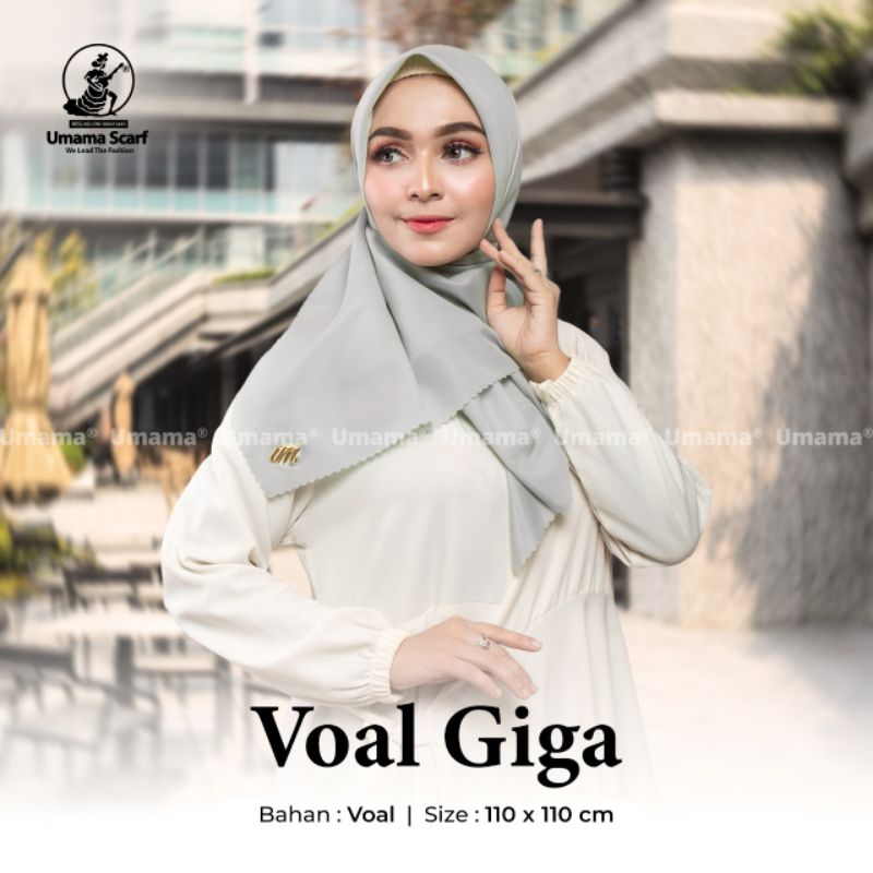 Jual Hijab Segi empat Voal Giga Metal Logo, Umama scarf | Shopee Indonesia