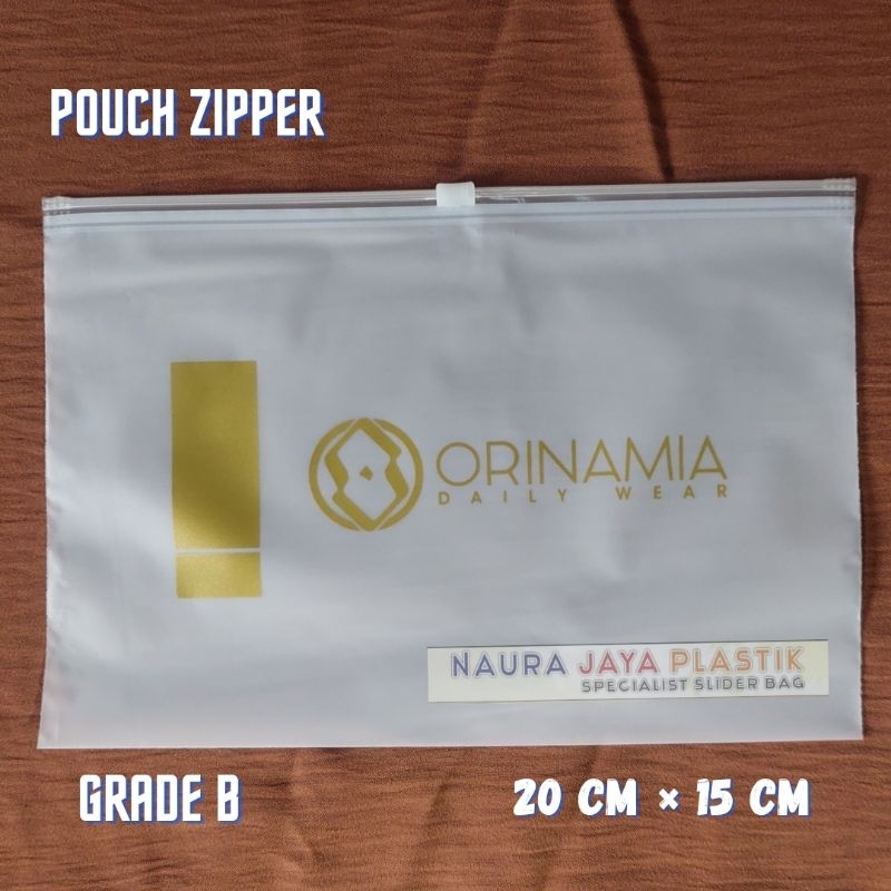 Jual Zipper bag custom logo (50pc) sablon murah | Shopee Indonesia