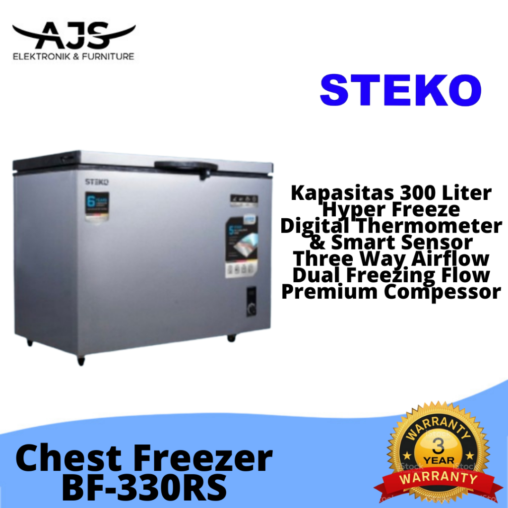 Jual Steko Chest Freezer 330L BF 330 RS / BF-330RS / Cooler Box BF330RS ...