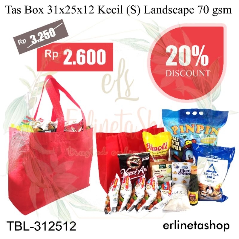 Jual Tas Box 31x25x12 Sedang (M) Landscape / Tas box brownies / Tas ...