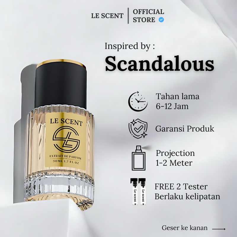 Jual Parfum Tahan Lama Inspired By SCANDALOUS Aroma lembut manis segar | By Lescent Parfum ...