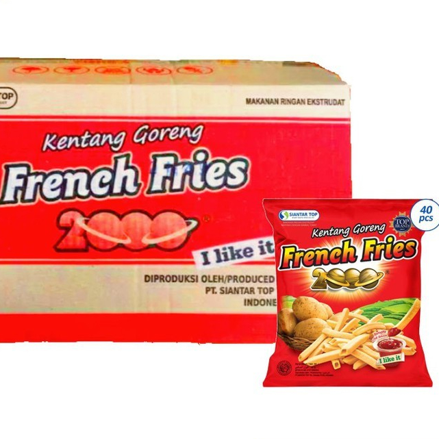 Jual 1 Dus French Fries Snack Kentang 2.000 Isi 40 pcs / 1 Karton ...