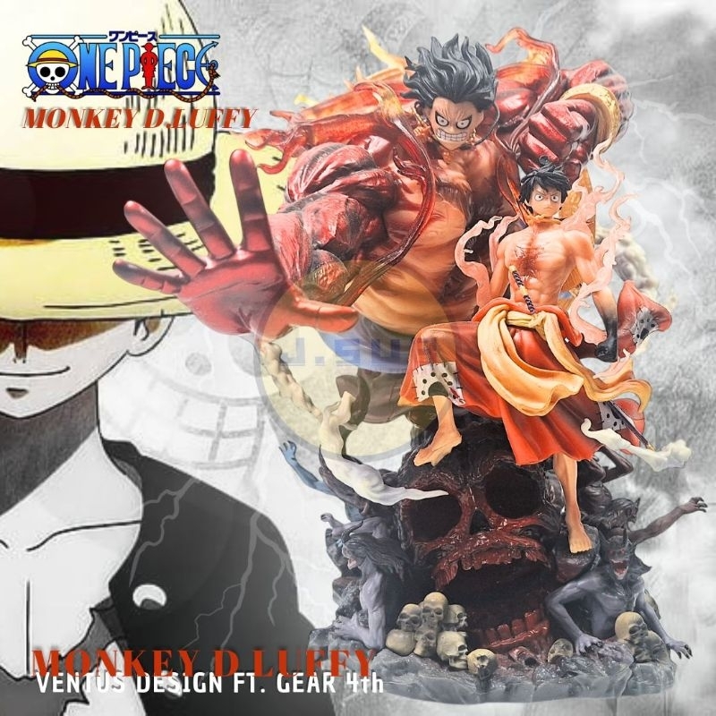 Jual Action Figure Monkey D Luffy Ft. Gear 4 Statue Onepiece Ventus ...