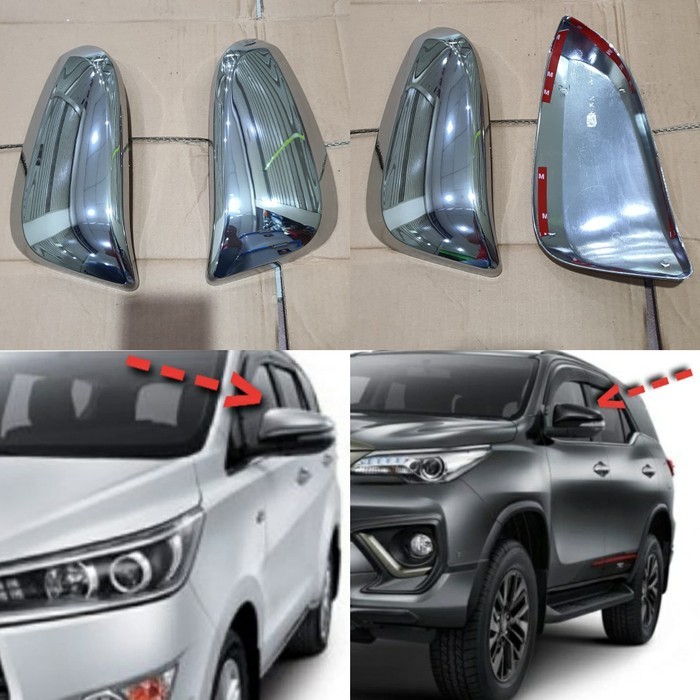 Jual Cover Spion Chrome All New Fortuner - Innova Reborn 2016 2017 2018 2019 2020 2021 2022 2023 ...