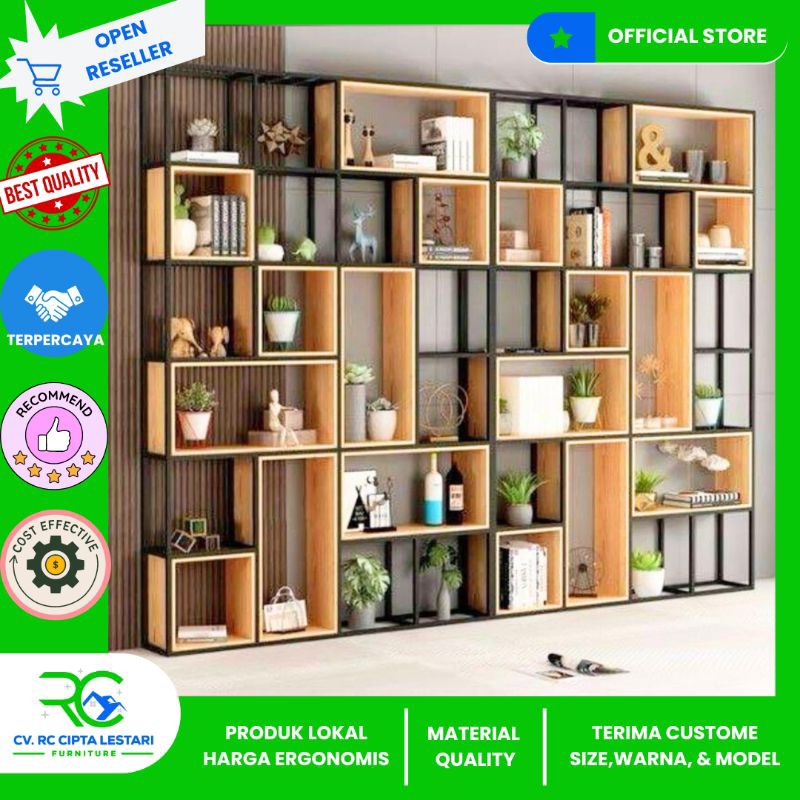 Jual [RC] Rak Partisi Pembatas Ruangan Kantor/Partisi Office/Rak ...