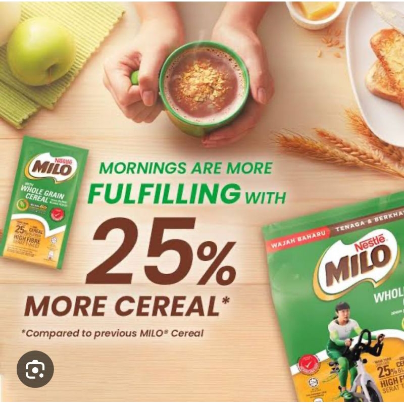 Jual Milo Whole Grain Cereal (1 pack = 10 sachets) | Shopee Indonesia